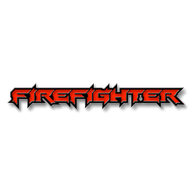 Custom Firefighter Text Emblem - Powder Coated Aluminum - Choose Your ...