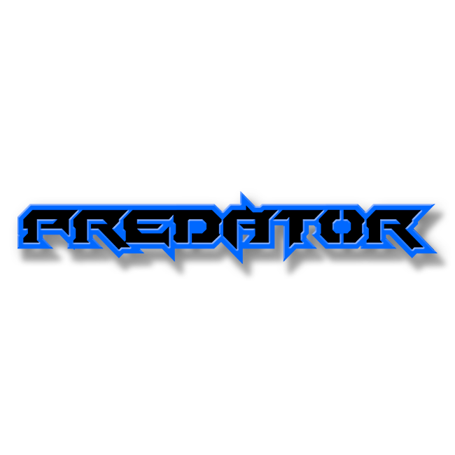 Custom Predator Text Emblem - Powder Coated Aluminum - Choose Your Col