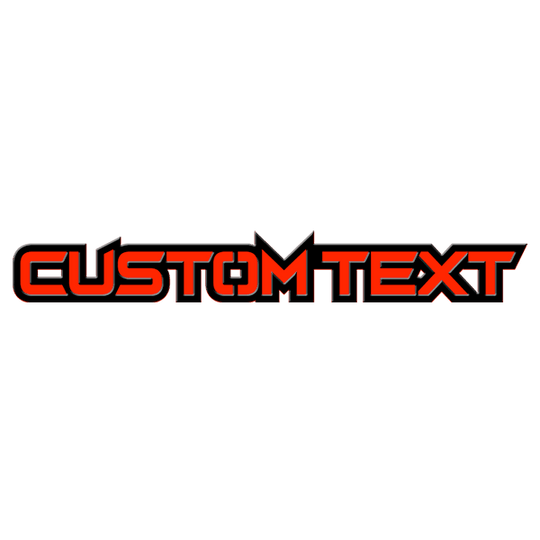 Custom Text Emblem - Up to 12 Characters - Sharp Font - Solid Powder C ...