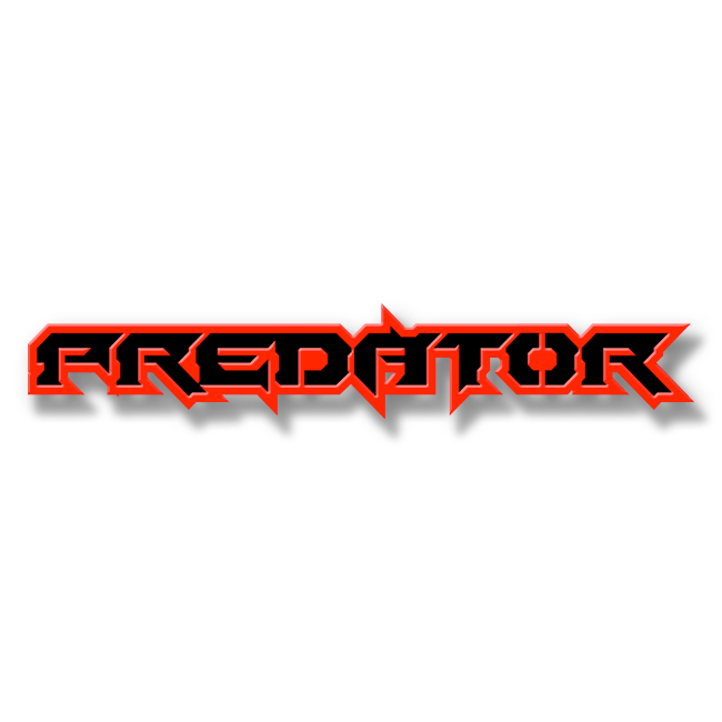 Custom Predator Text Emblem - Powder Coated Aluminum - Choose Your Col